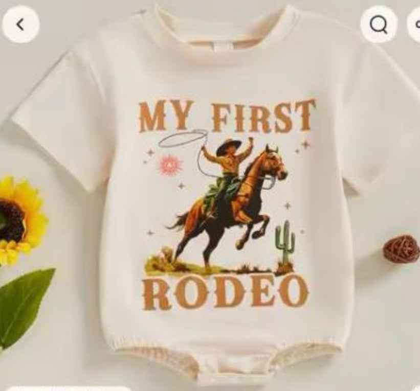 First Rodeo Onesie – Rhinestones n Rodeo